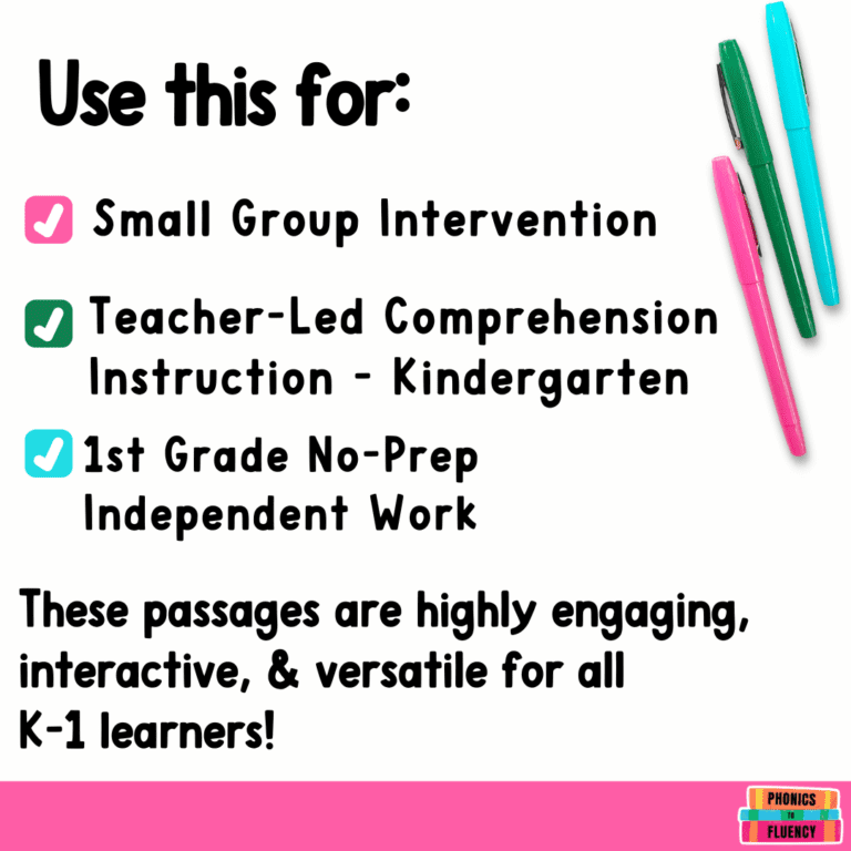 Kindergarten Reading Comprehension Passages and Questions - Bundle ...