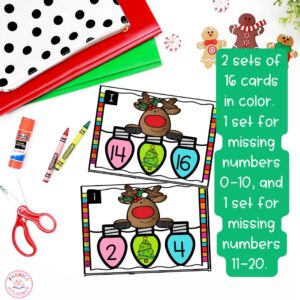 Missing Numbers 1-20 - Missing Numbers - Order Numbers - Christmas Math ...