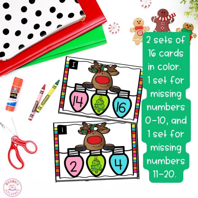 Missing Numbers 1-20 - Missing Numbers - Order Numbers - Christmas Math ...
