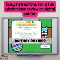 Easter Literacy Centers - Rhyming Activities - Google Slides™ - Phonics ...