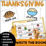 Write the Room Thanksgiving - Thanksgiving Writing Kindergarten ...