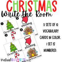 Christmas Write the Room Kindergarten - Phonics to Fluency