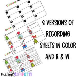 Christmas Write the Room Kindergarten - Phonics to Fluency