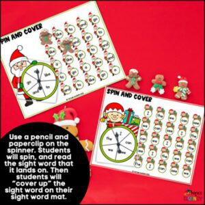 Spin and Cover Kindergarten Sight Words {Editable} - Phonics to Fluency