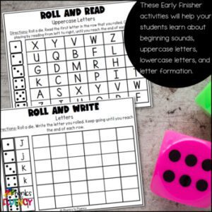 Kindergarten Literacy Center Activities Early Finisher Activities No ...