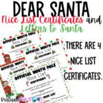 Christmas Writing Activities - Santa Letter Template - Nice List ...