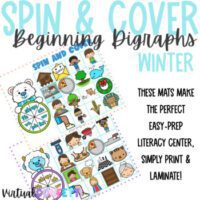 Spin and Cover Beginning Digraphs Winter Activities Winter Literacy ...