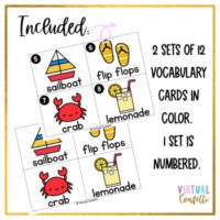 Summer Write the Room Kindergarten Vocabulary - Phonics to Fluency