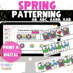 Spring Patterning Kindergarten for Google Classroom™️ - Phonics to Fluency
