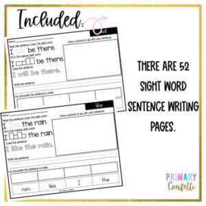 Kindergarten Morning Work How to Write a Sentence - Phonics to Fluency