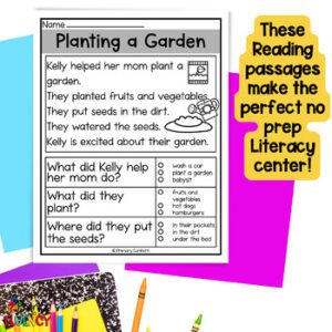 Kindergarten Reading Comprehension Passages and Questions - Spring ...