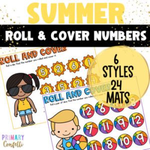 Kindergarten Number Recognition Summer Math Game - Phonics to Fluency