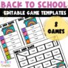 Back to School Games Editable Sight Word Practice - Phonics to Fluency