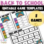 Back to School Games Editable Sight Word Practice - Phonics to Fluency
