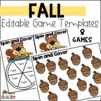 Editable Sight Word Practice Board Game Templates Fall Activities ...