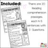 Fall Kindergarten Reading Comprehension Passages