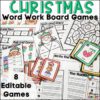 Editable Sight Word Games - December Word Work - Christmas Activities ...