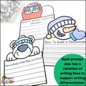 January Writing Activities Winter Writing Craftivity - Phonics to Fluency