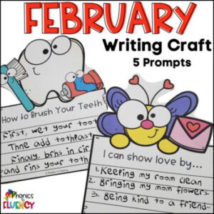 February Writing Activities Valentine Writing Craftivity - Phonics to ...