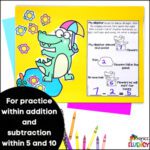 Addition and Subtraction Spring Math Craft for Kindergarten - Phonics ...