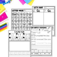 Letter of the Week - Alphabet Review Worksheets - Letter C - Phonics to ...