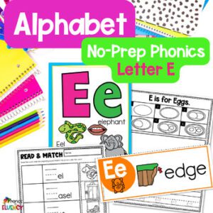 Letter of the Week - Alphabet Review Worksheets - Letter E - Phonics to ...