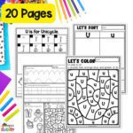 Letter of the Week - Alphabet Review Worksheets - Letter U - Phonics to ...