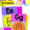 Alphabet Posters Bright - Bright Classroom Decor - Phonics to Fluency