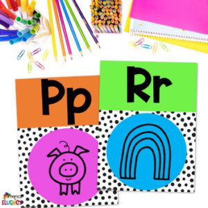 Alphabet Posters Bright - Bright Classroom Decor - Phonics to Fluency