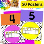 Bright Classroom Decor - Numbers to 20 Posters - Phonics to Fluency
