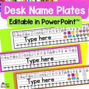 Editable Desk Plates - Student Desk Name Plates - Desk Name Tags ...