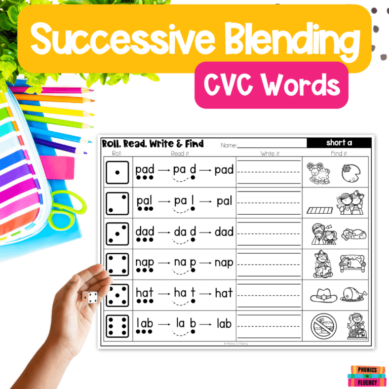 Successive Blending - Segmenting and Blending - Blending CVC Words ...