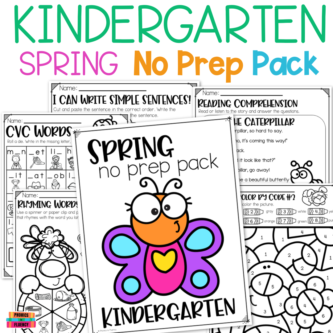 Spring Math and Literacy Packet No Prep - April Activities - Spring ...