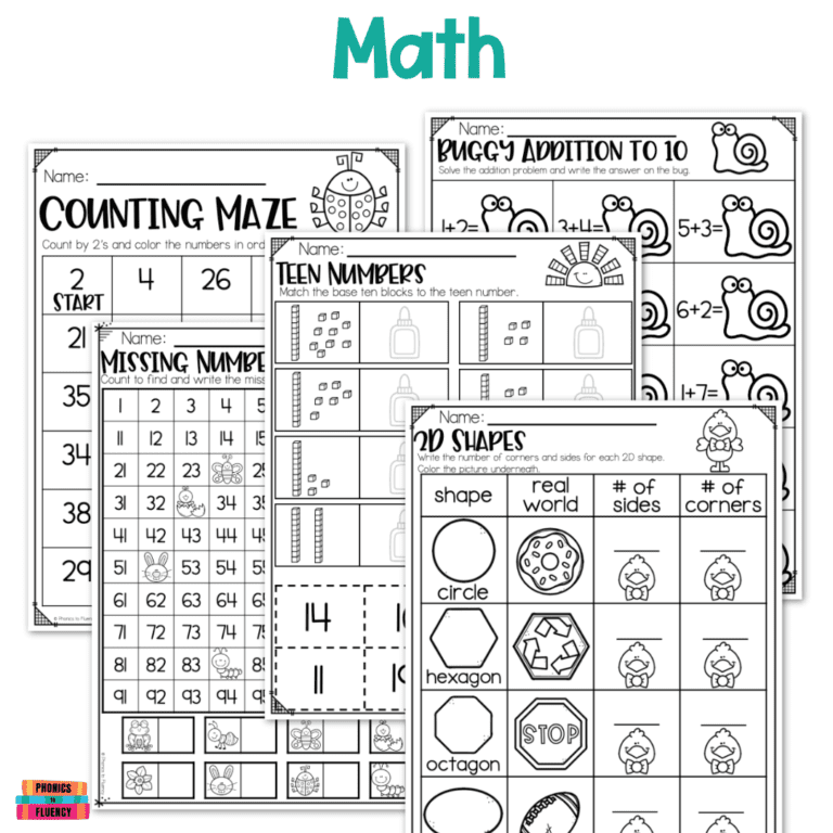 Spring Math and Literacy Packet No Prep - April Activities - Spring ...