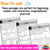 Kindergarten Decodable Passages with Comprehension Questions First ...