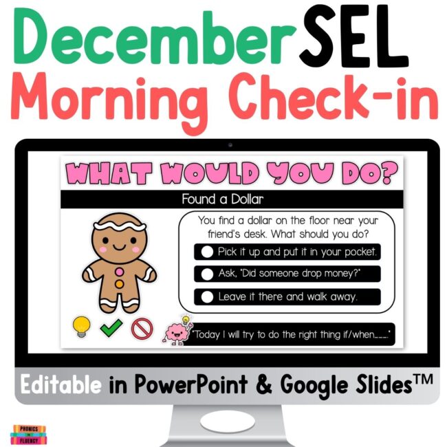 December SEL Morning Meeting Slides Kindergarten SEL Activities for 1st ...