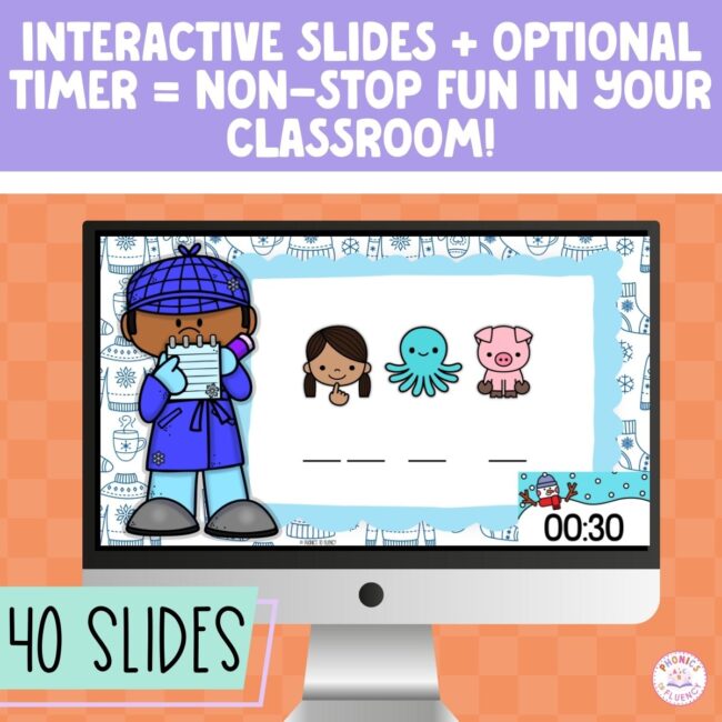 Winter Digraphs Google Slides™ Game Sh, Ch, Th, Wh Kindergarten First ...